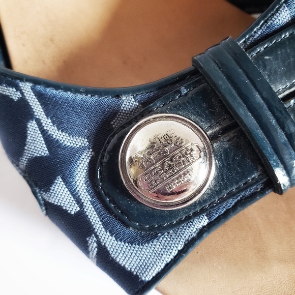 Coach | Shoes | Coach Lee Blue Wooden Platform Sandals 6b | Poshmark